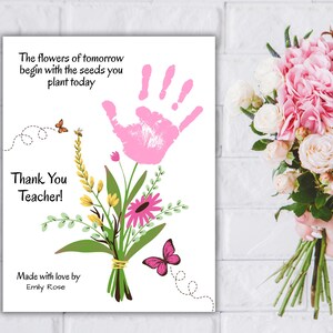 Teacher Appreciation Handprint Art Printable, Teacher Appreciation Week ...