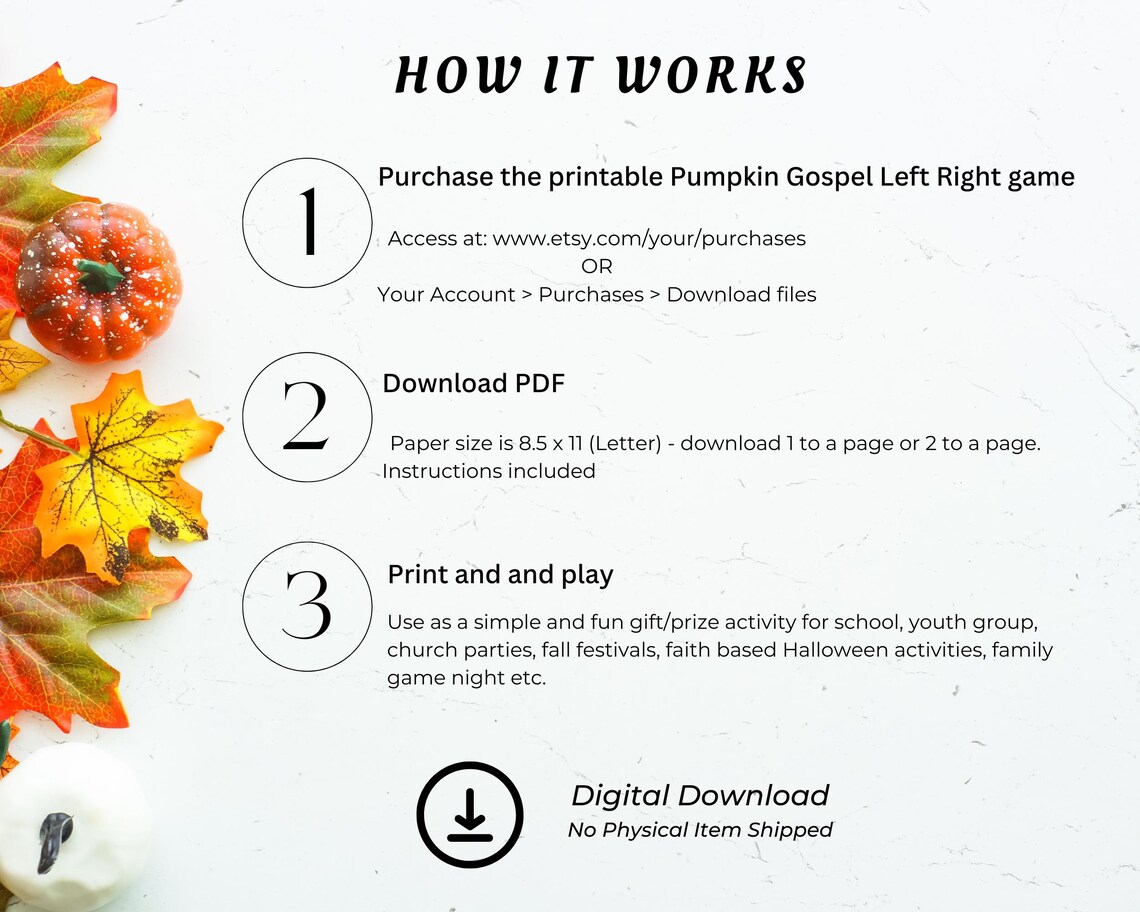 Pumpkin Gospel Game, Christian Halloween Left Right Game, Fall Bible ...