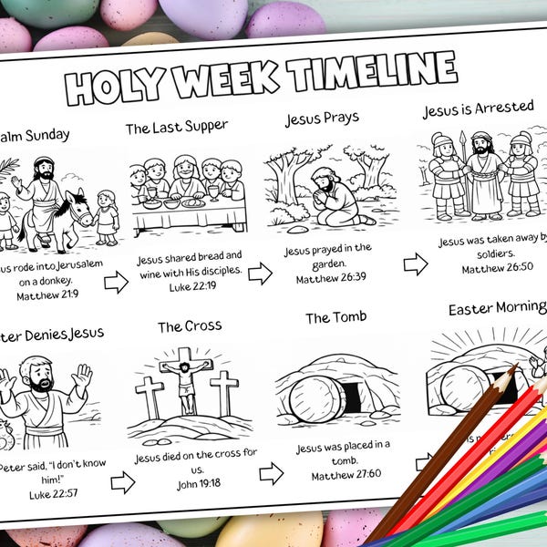 Easter Timeline Kids - Etsy UK