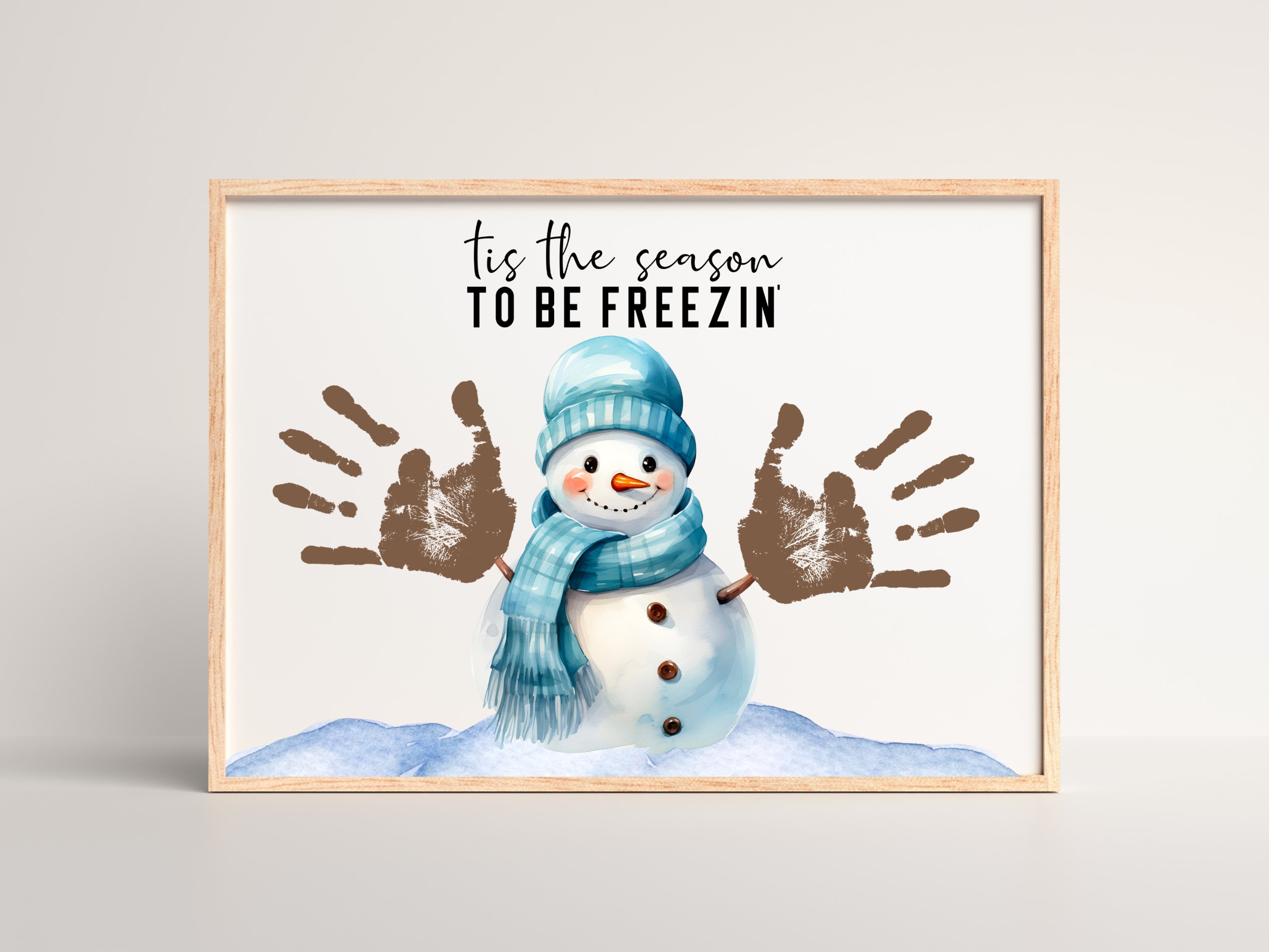 Winter Handprint Art Bundle, Winter Handprint Craft, Printable, Winter ...