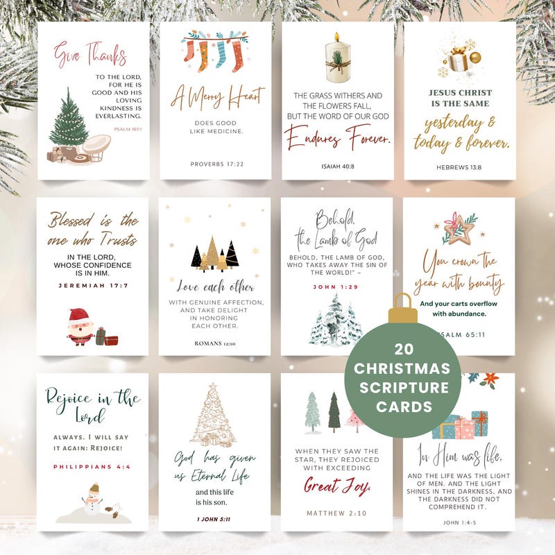 Printable Christmas Scripture Quote Etsy