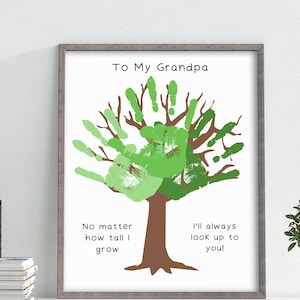 Grandpa Handprint Art, Grandpa Printable, Grandpa Father's Day Gift ...