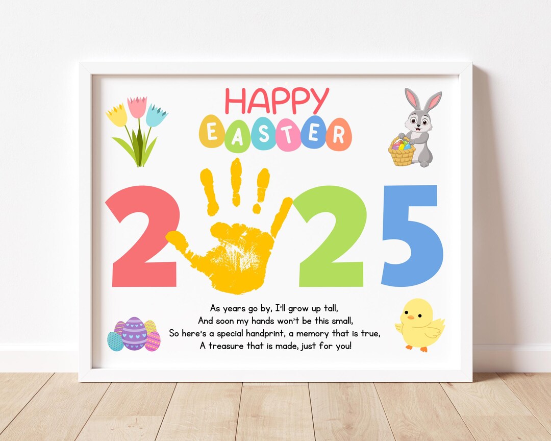 Easter Handprint Art, Kids Toddlers Preschool Handprint Craft ...