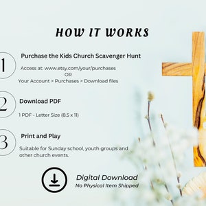 Kids Church Scavenger Hunt, Church Treasure Hunt for Kids, Picture ...