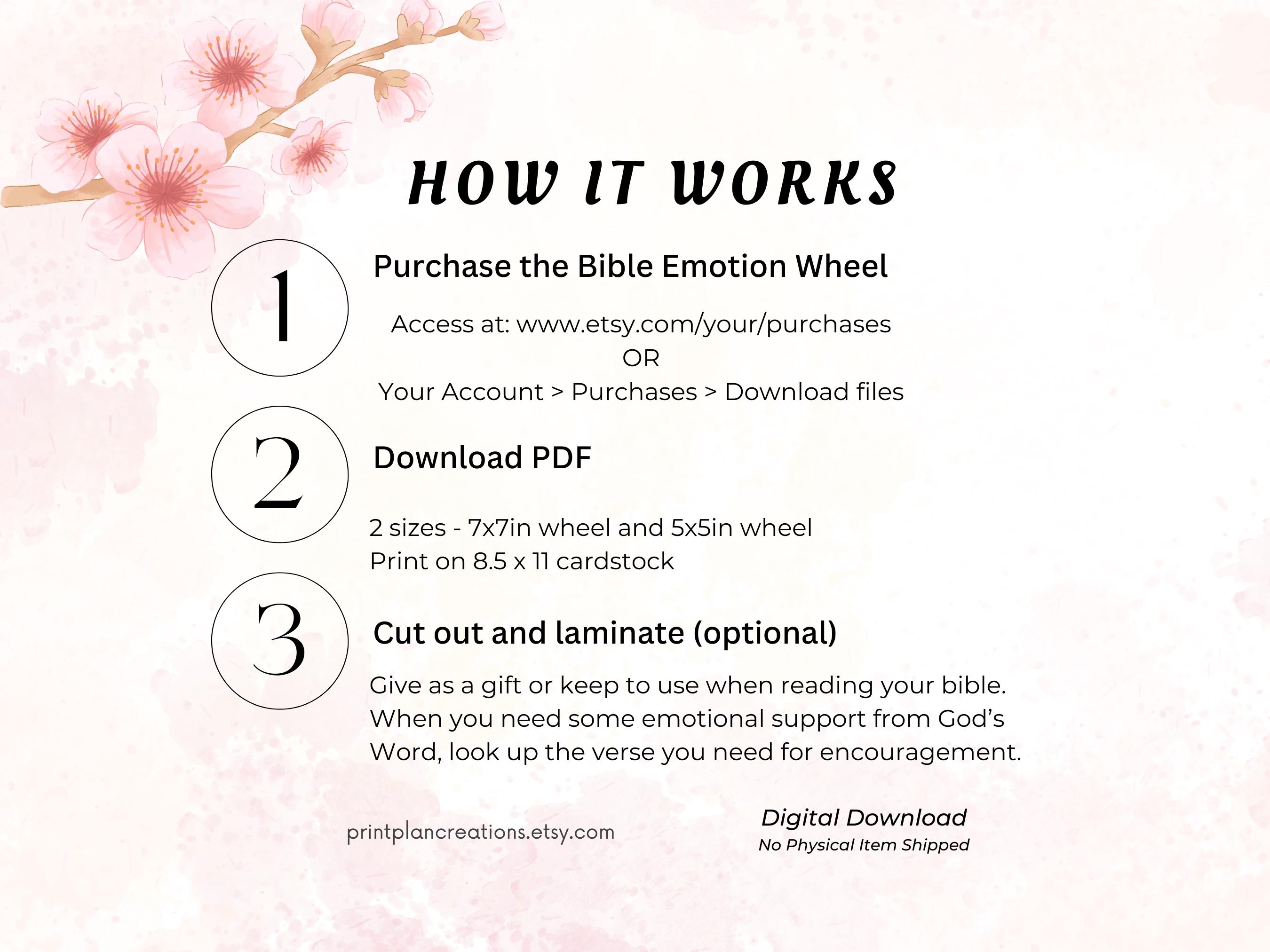 Bible Emotion Wheel Printable, Feelings Wheel, Bible Verses, Emotional ...