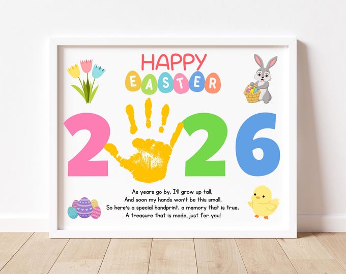 Bunny Handprint Craft Preschool Printable, Easter Handprint With Poem ...