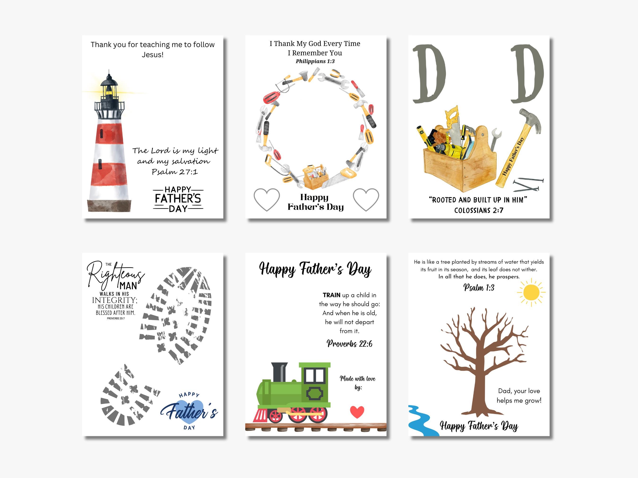 Father's Day Bible Craft, Father's Day Handprint Art, Printable Sunday ...