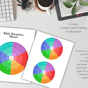 Bible Emotion Wheel Printable, Feelings Wheel, Bible Verses, Emotional ...