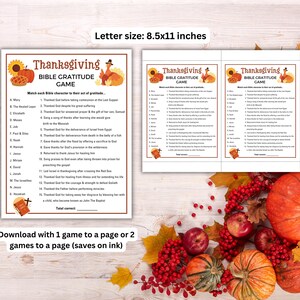 Thanksgiving Bible Gratitude Game, Kids, Adults, Youth Groups, Bible ...