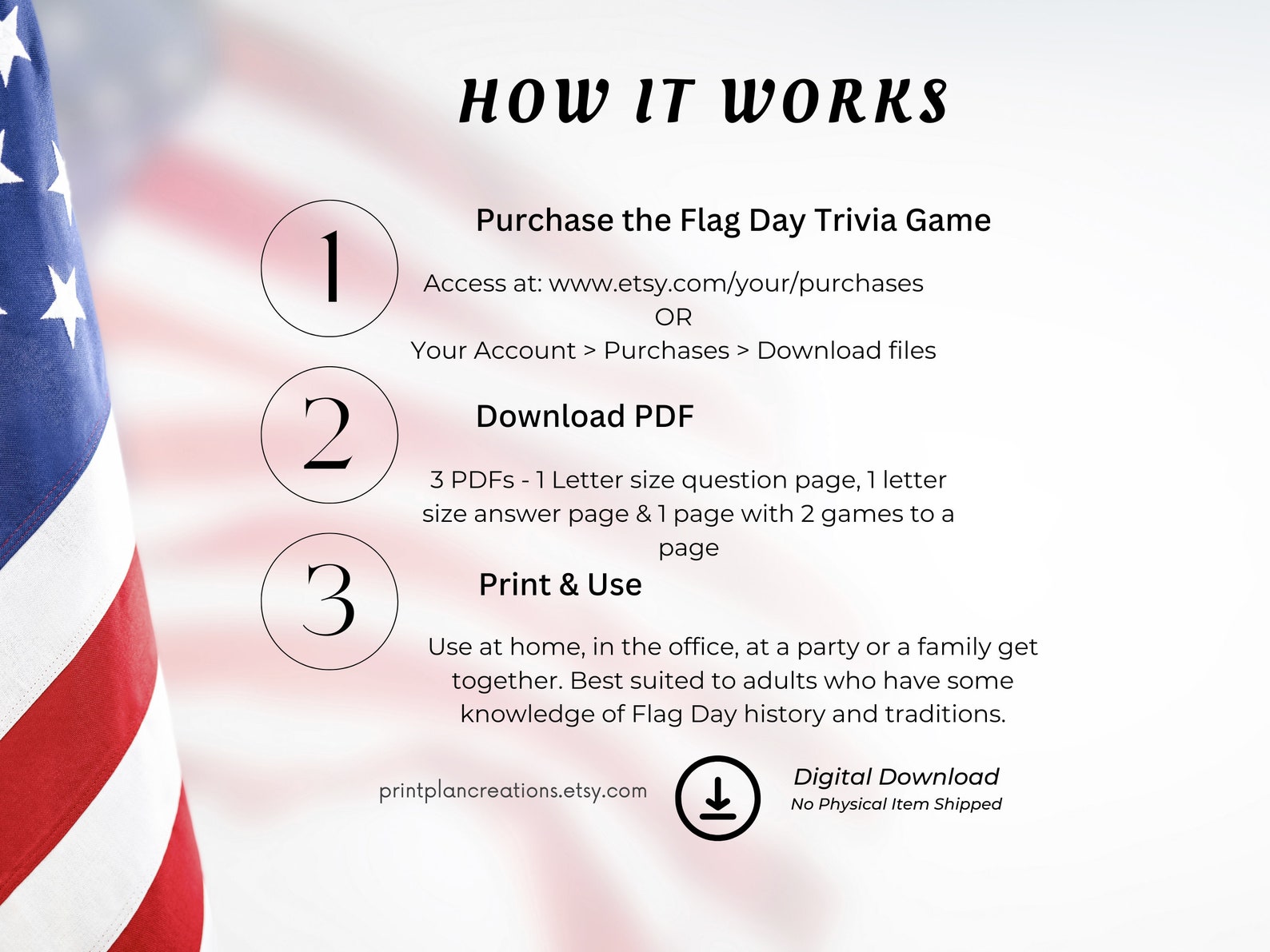 Flag Day Trivia Game, Printable Trivia Questions & Answers, National ...