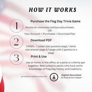 Flag Day Trivia Game, Printable Trivia Questions & Answers, National ...