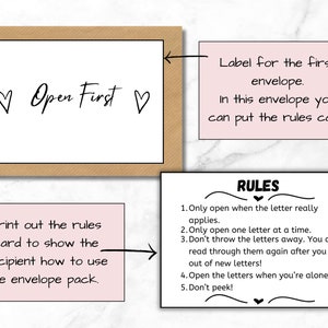 Printable Open When Envelope Labels for College Students, Open When ...