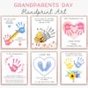 Grandparents Day Handprint Art, Grandparents Handprint Craft Printable ...