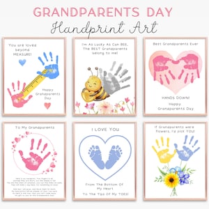Grandparents Day Handprint Art, Grandparents Handprint Craft Printable ...
