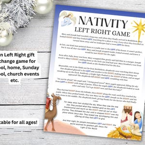 Nativity Left Right Game, Christian Christmas Left Right Game, Nativity ...