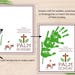 Palm Sunday Handprint Art Craft, Printable Palm Sunday Craft, Easter ...