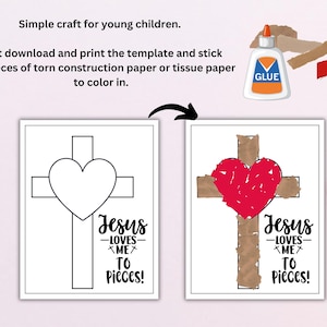 Valentine's Bible Craft Printable, Kids Valentine's Day Activity, Jesus ...