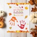 Fall Handprint Craft, Printable Handprint Art, Leaves Are Falling ...