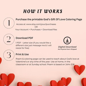 John 3:16 Printable Coloring Page, Valentine's Day Bible Activity, God ...