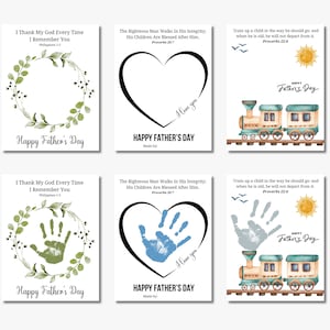 Father's Day Bible Craft, Father's Day Handprint Art, Printable Sunday ...