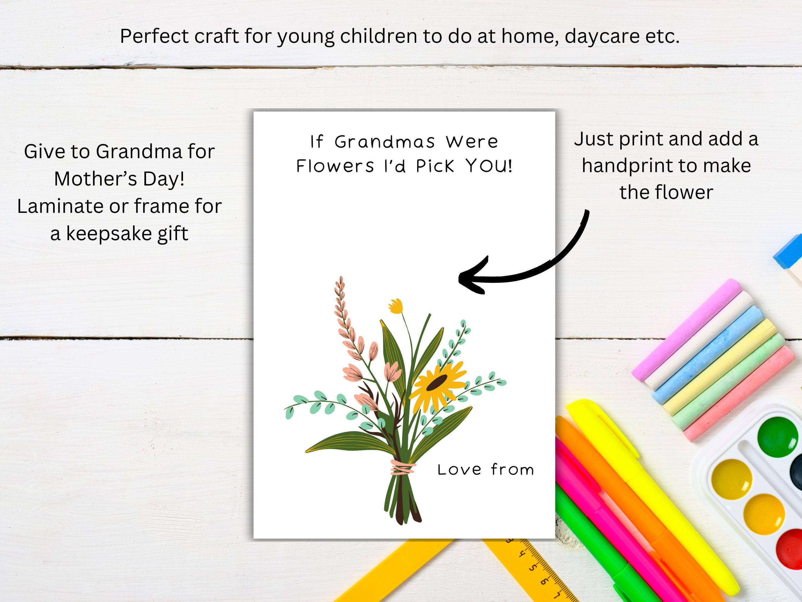 Grandma Handprint Art, Grandma Printable, Grandma Mother's Day Gift ...