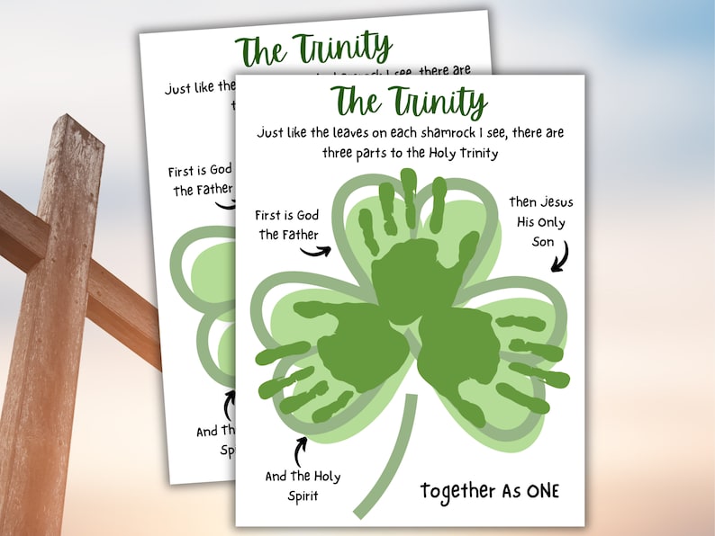 St. Patrick's Day Handprint Art, Printable Shamrock Handprint Craft ...