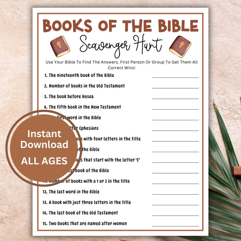 Bible Scavenger Hunt - Etsy