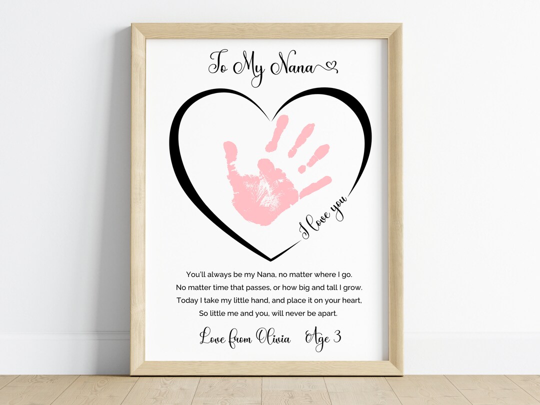 Mother's Day Grandma Handprint Art, Printable Handprint Craft for Kids ...