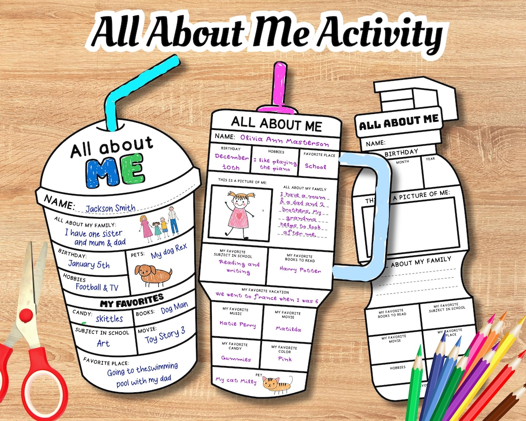 All About Me Printable, First Day of School Activity, Back to School ...