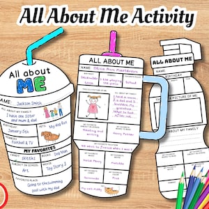 All About Me Printable, First Day of School Activity, Back to School ...