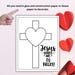 Valentine's Bible Craft Printable, Kids Valentine's Day Activity, Jesus ...
