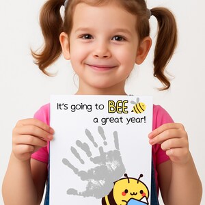 Back to School Handprint Art Bundle, First Day of School Handprint ...