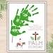 Palm Sunday Handprint Art Craft, Printable Palm Sunday Craft, Easter ...