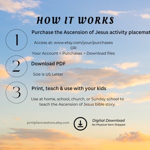 Ascension of Jesus Activity Placemat, Ascension Day Coloring Page for ...