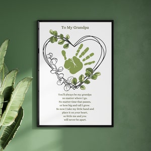 Grandpa Father's Day Handprint Art Craft, Handprint Poem, Printable ...