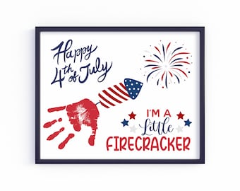 4th of July Handprint Craft, Printable 4th of July Art Activity ...