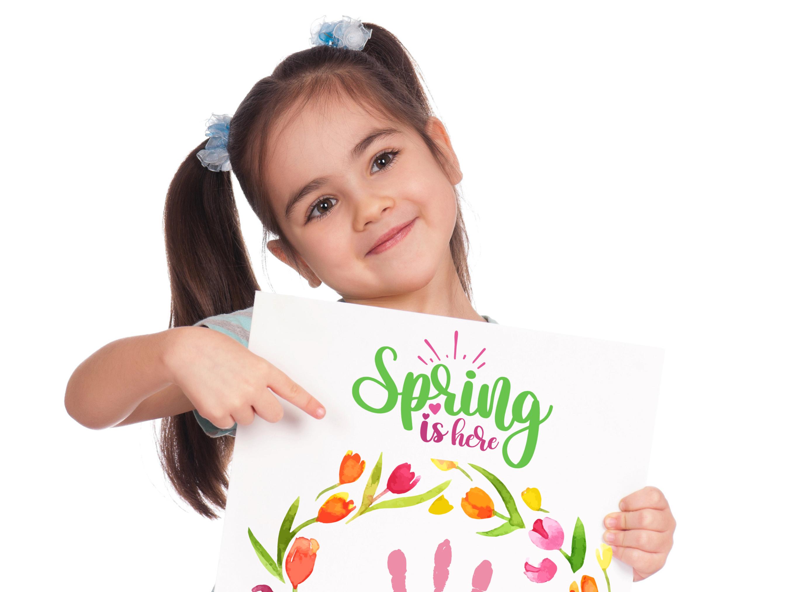 Spring Handprint Art Bundle, Spring Handprint Craft, Printable, Spring ...