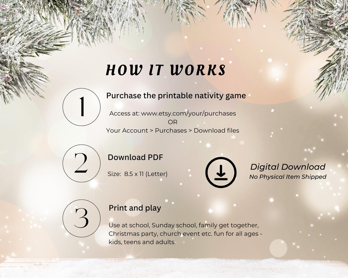 Nativity Left Right Game, Christian Christmas Left Right Game, Nativity ...