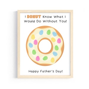 Father's Day Donut Handprint Fingerprint Art, Printable Handprint Craft ...