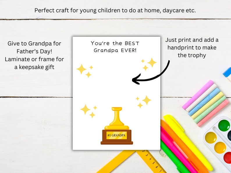 Grandpa Handprint Art, Grandpa Printable, Grandpa Father's Day Gift ...