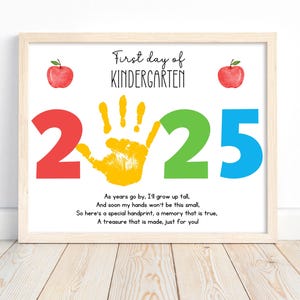 First Day of Kindergarten Handprint Art, Kindergarten Kids Handprint ...