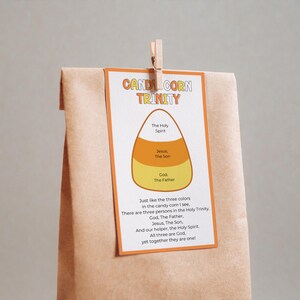 Candy Corn Trinity Tag, Religious Candy Corn Tag, Treat Bag Tag ...