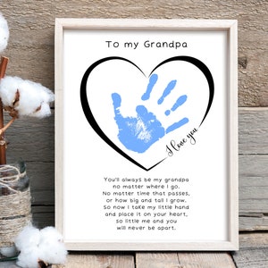 Grandpa Handprint Art, Grandpa Printable, Grandpa Father's Day Gift ...