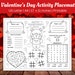 Printable Valentines Activity Placemat, Coloring Page, Valentine's Day ...