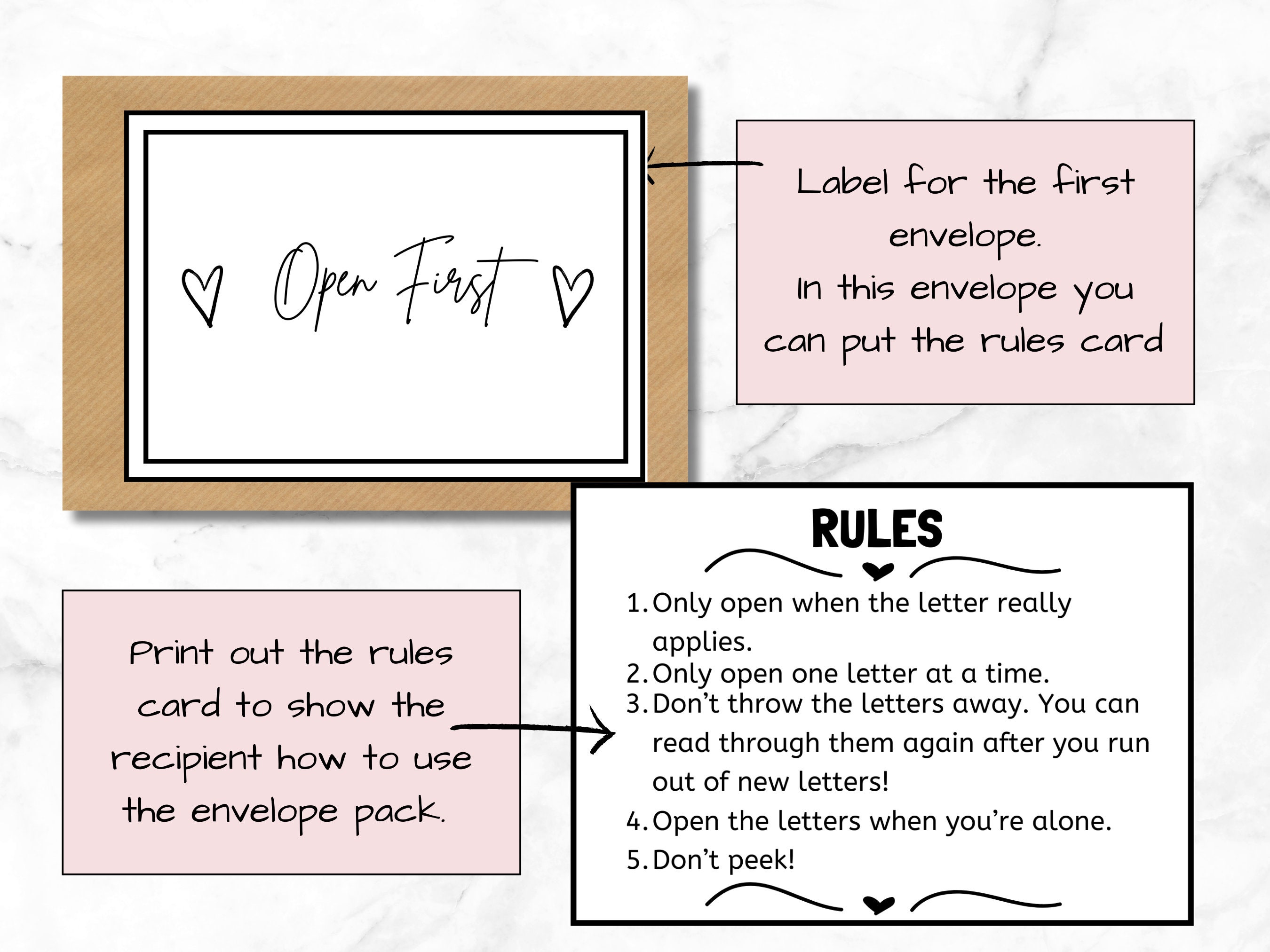 Open When Envelopes for College Students, Printable, Open When ...