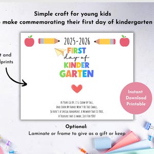 First Day of Kindergarten Handprint Art, Kindergarten Kids Handprint ...