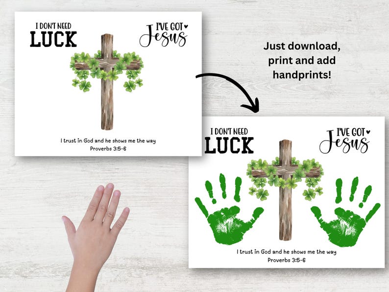 St. Patrick's Day Bible Craft Printable for Kids, I Don't Need Luck I ...