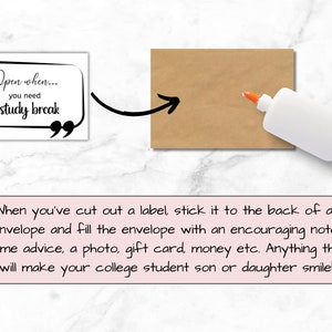 Printable Open When Envelope Labels, Open When Envelopes for College ...