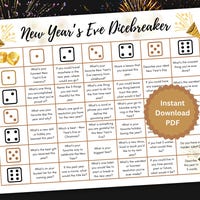 New Year's Eve Conversation Cards: Family Reflection Game (instant ...