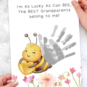 Grandparents Day Handprint Art, Grandparents Handprint Craft Printable ...